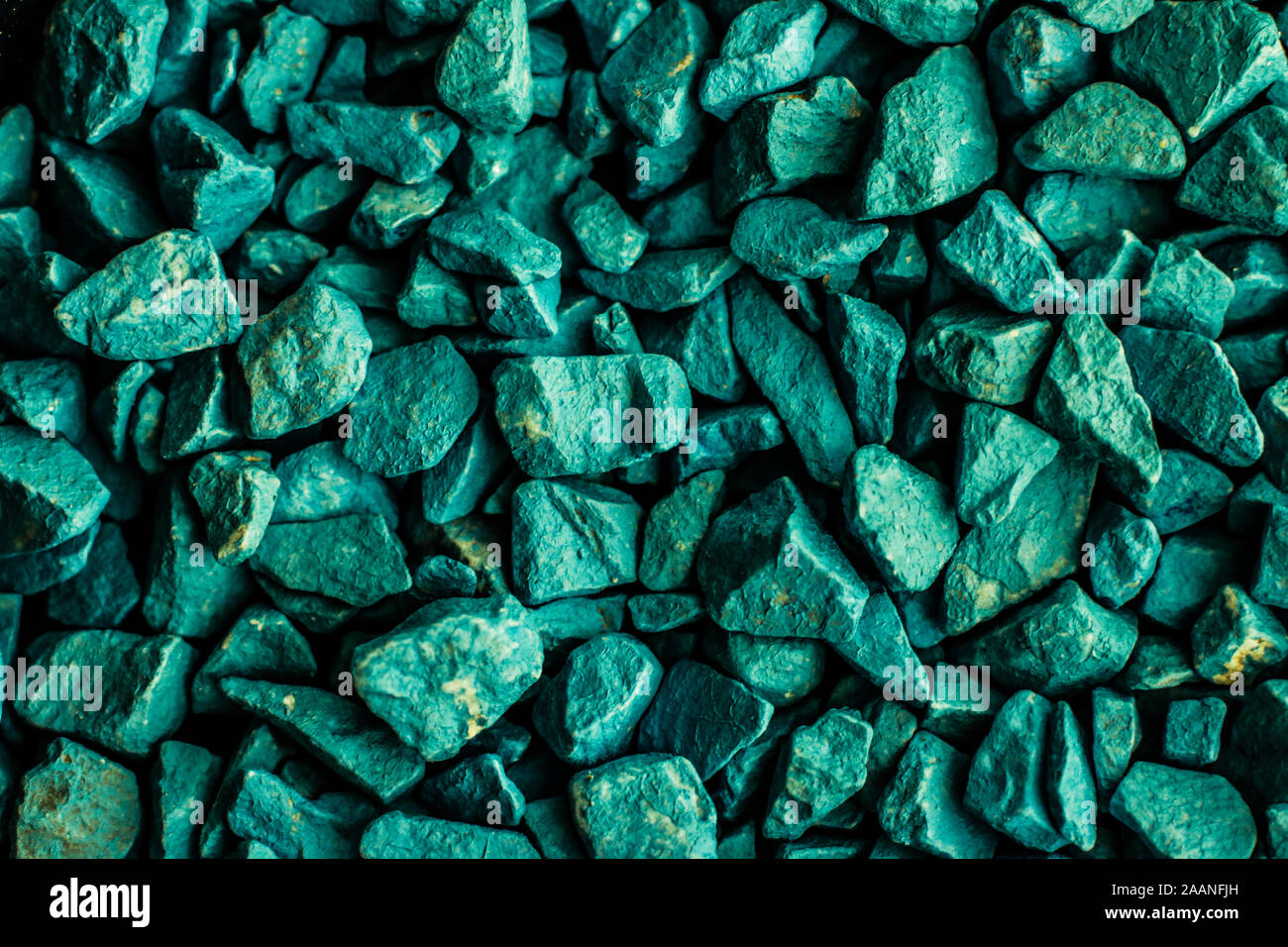 Decor, surface and nature concept - Emerald green stone pebbles as ...