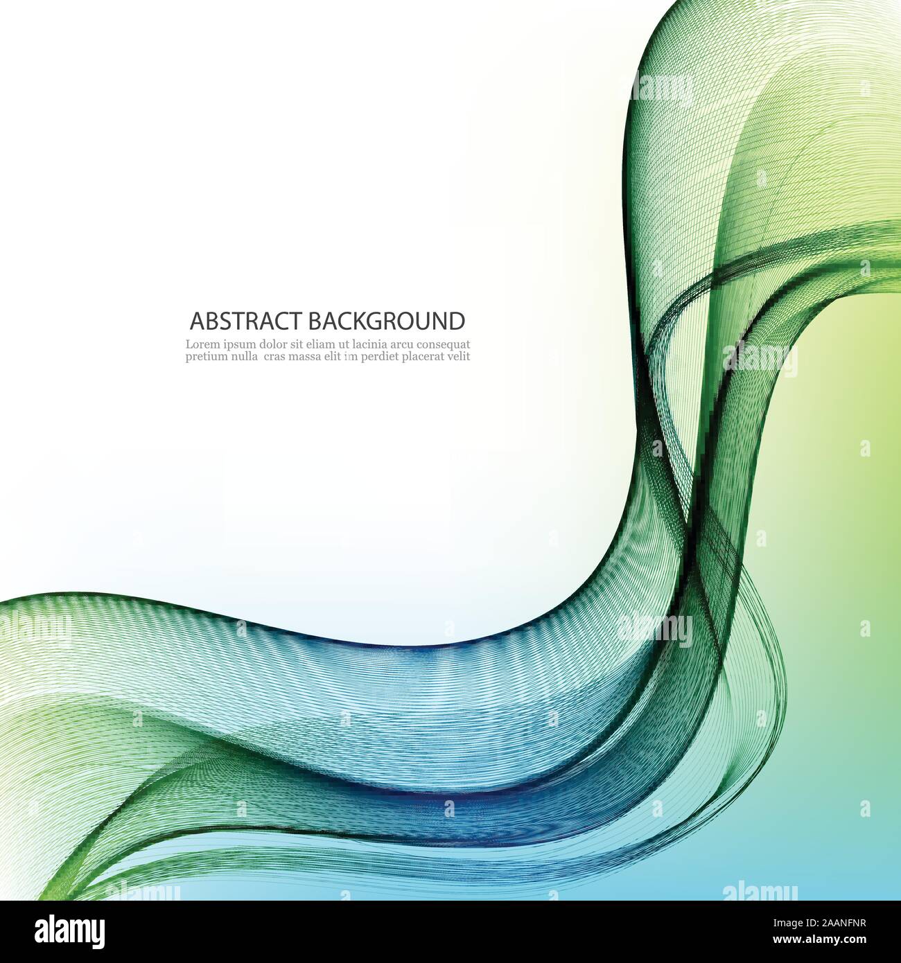 Abstract blue and green wave background.Transparent wave vector ...