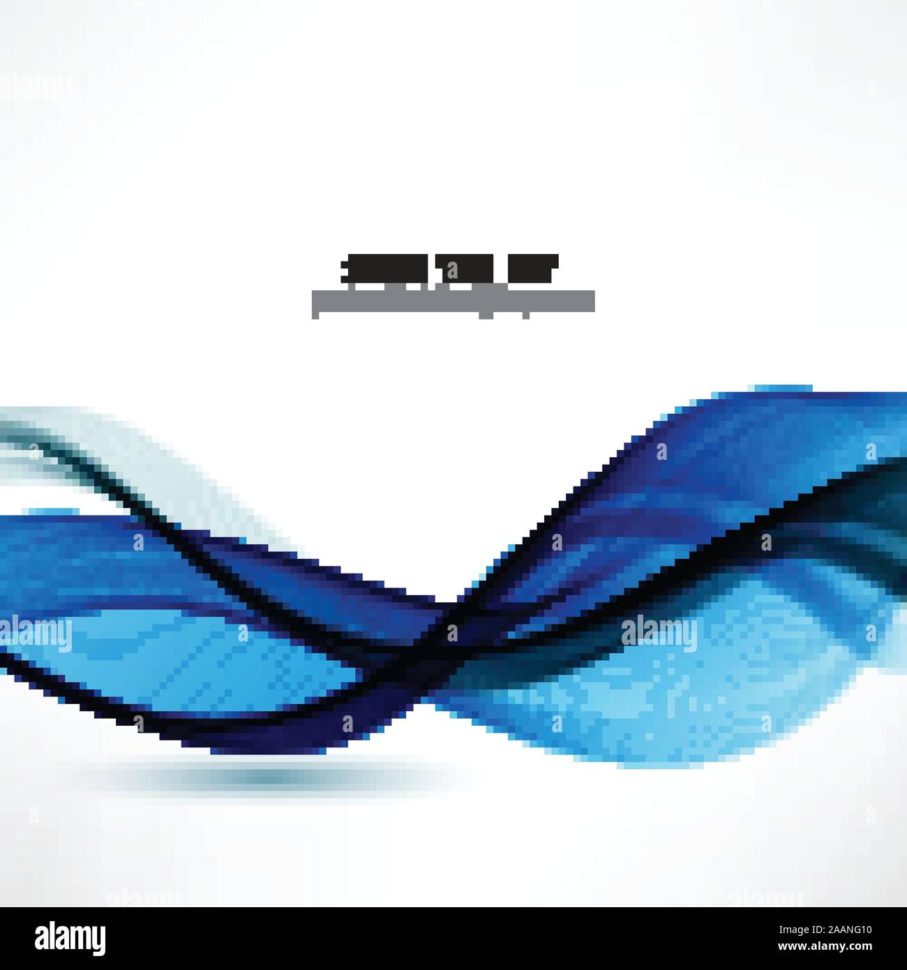 Abstract Smooth Color Wave Vector Curve Flow Blue Motion Illustration Smoke Design Stock Vector