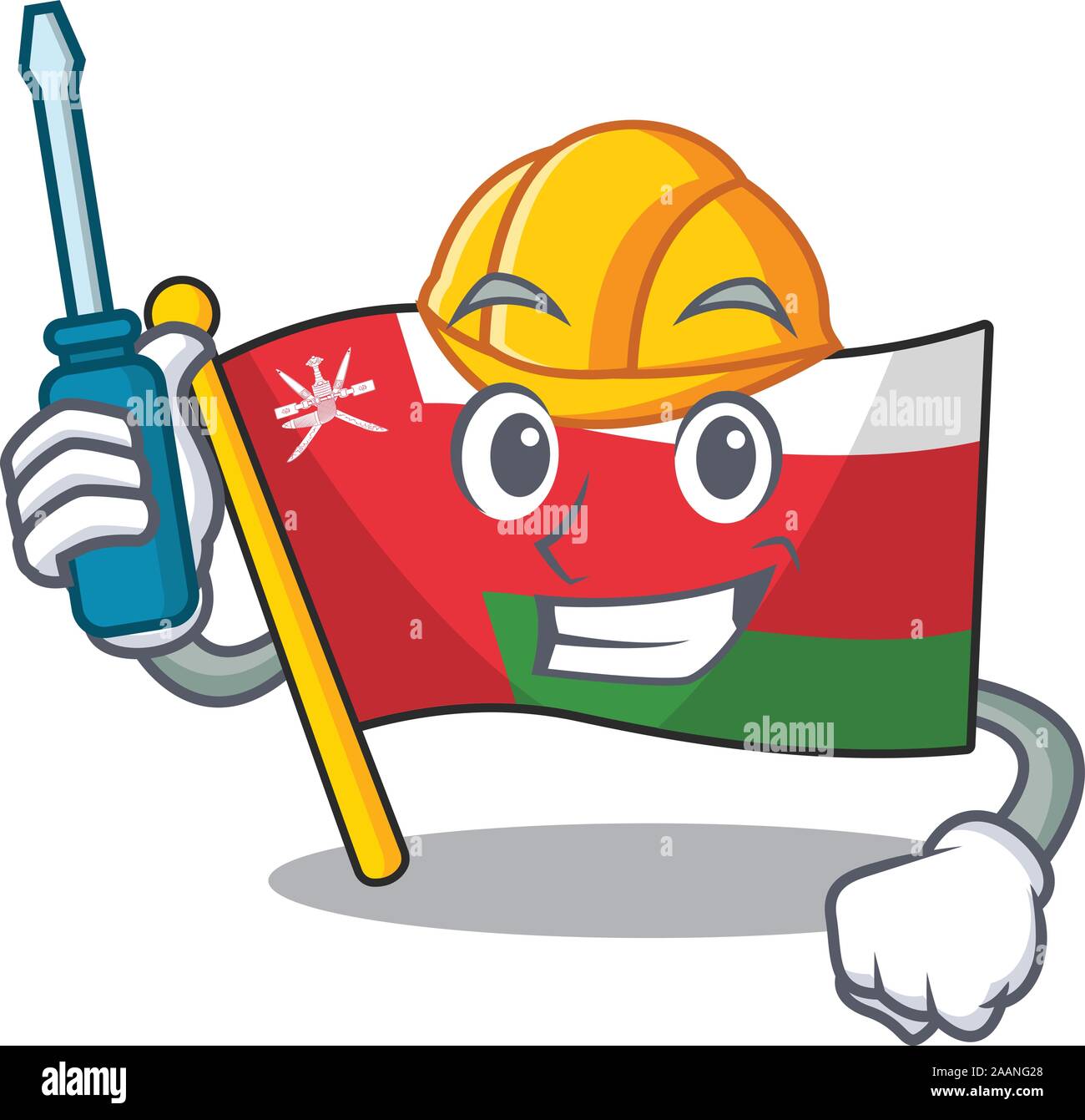 Mascot flag oman with in automotive character Stock Vector Image & Art ...