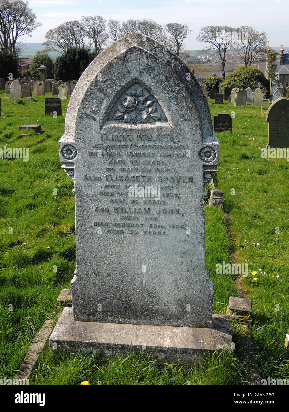 The grave of renowned Victorian Whitby Jet merchant, ornament ...