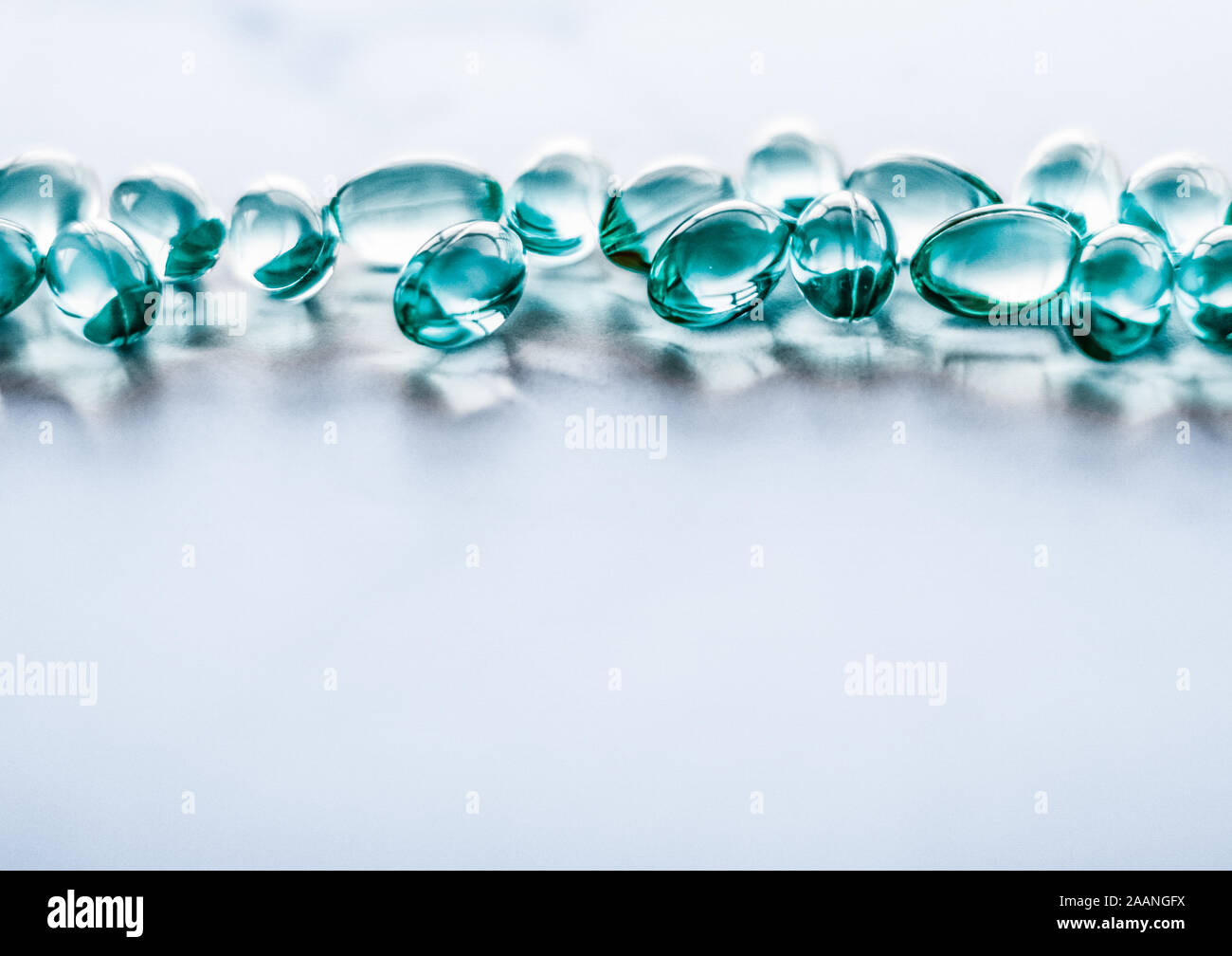 Pharmaceutical, branding and science concept - Blue pills for healthy ...