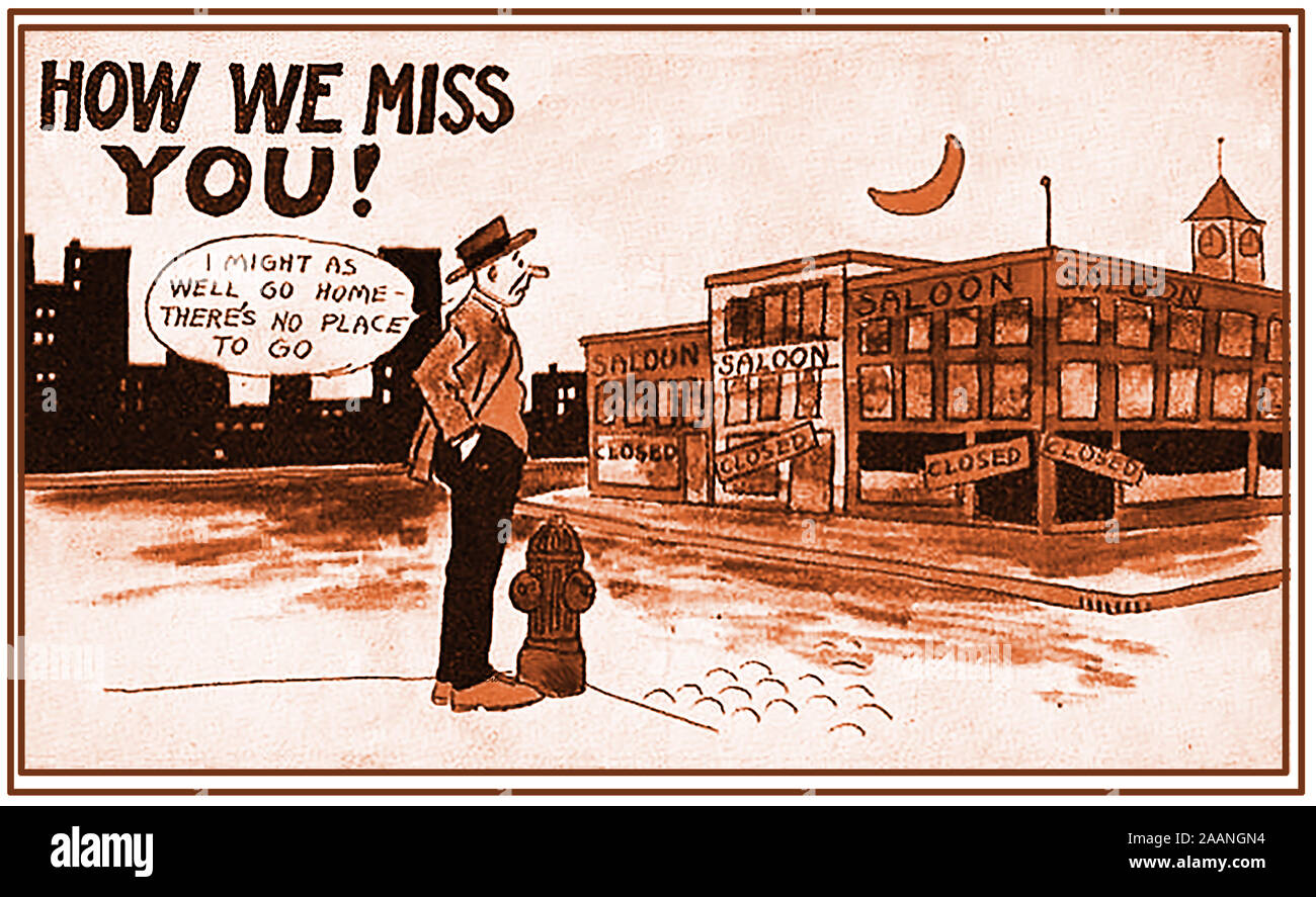 PROHIBITION / TEETOTALISM / MOONSHINE / ABSTINENCE - An old postcard ...