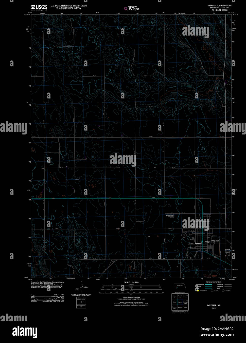 Map of imperial nebraska hi-res stock photography and images - Alamy