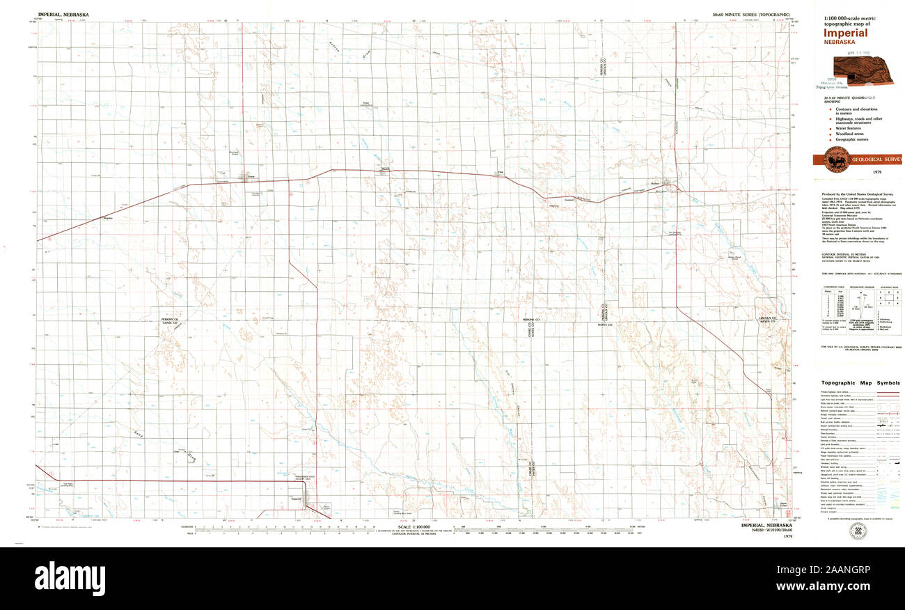 Map of imperial nebraska hi-res stock photography and images - Alamy