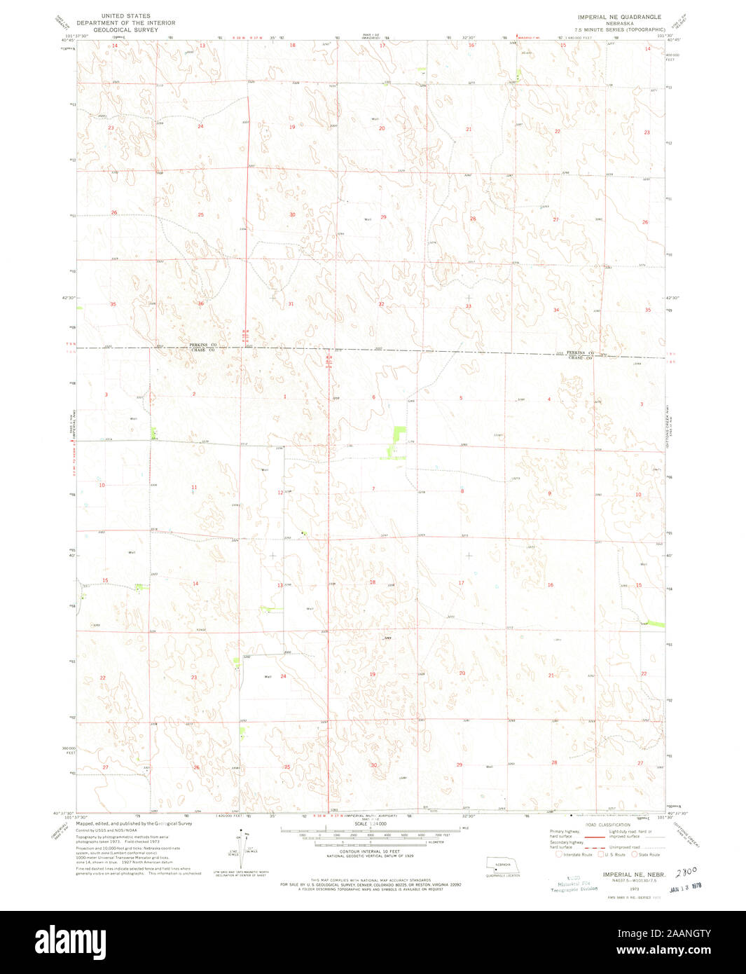 Map of imperial nebraska hi-res stock photography and images - Alamy