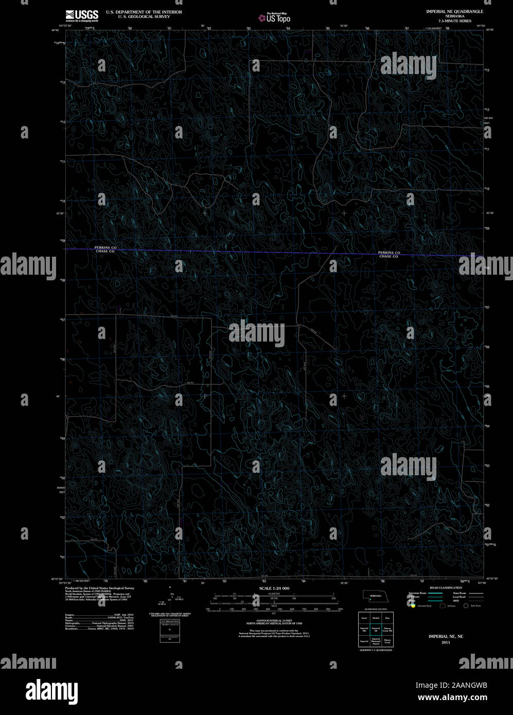 Map of imperial nebraska hi-res stock photography and images - Alamy