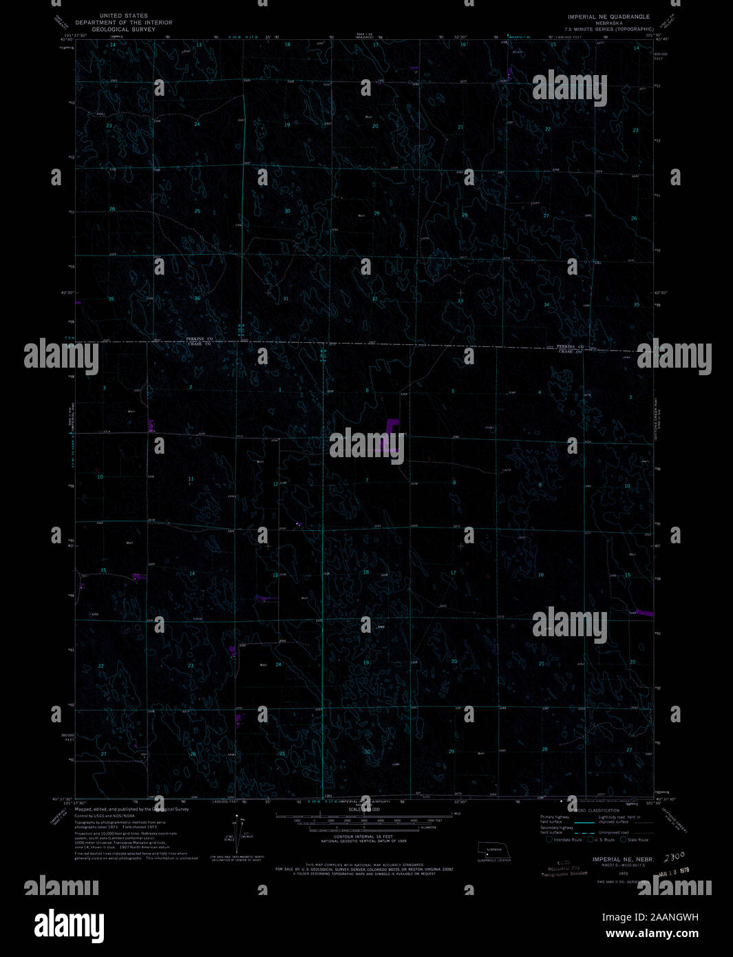 Map of imperial nebraska hi-res stock photography and images - Alamy