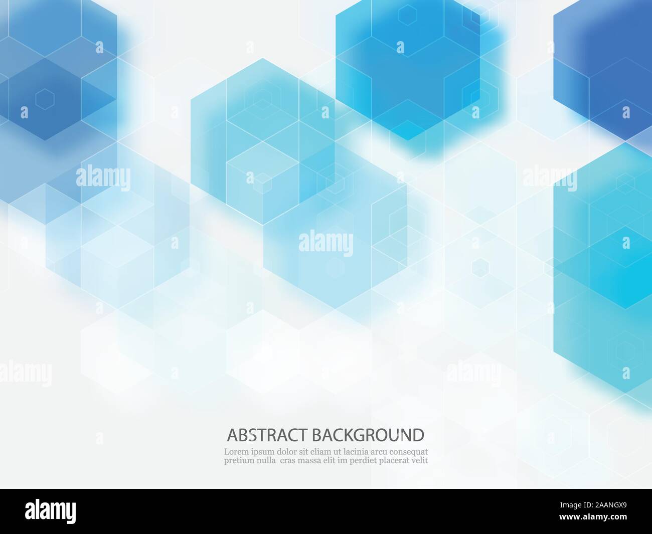 Abstract geometric background. Template brochure design. Blue hexagon ...