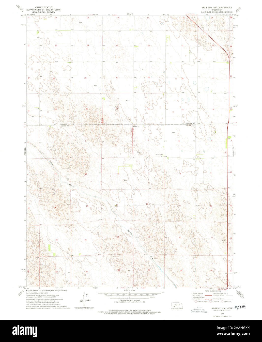 Map of imperial nebraska hi-res stock photography and images - Alamy
