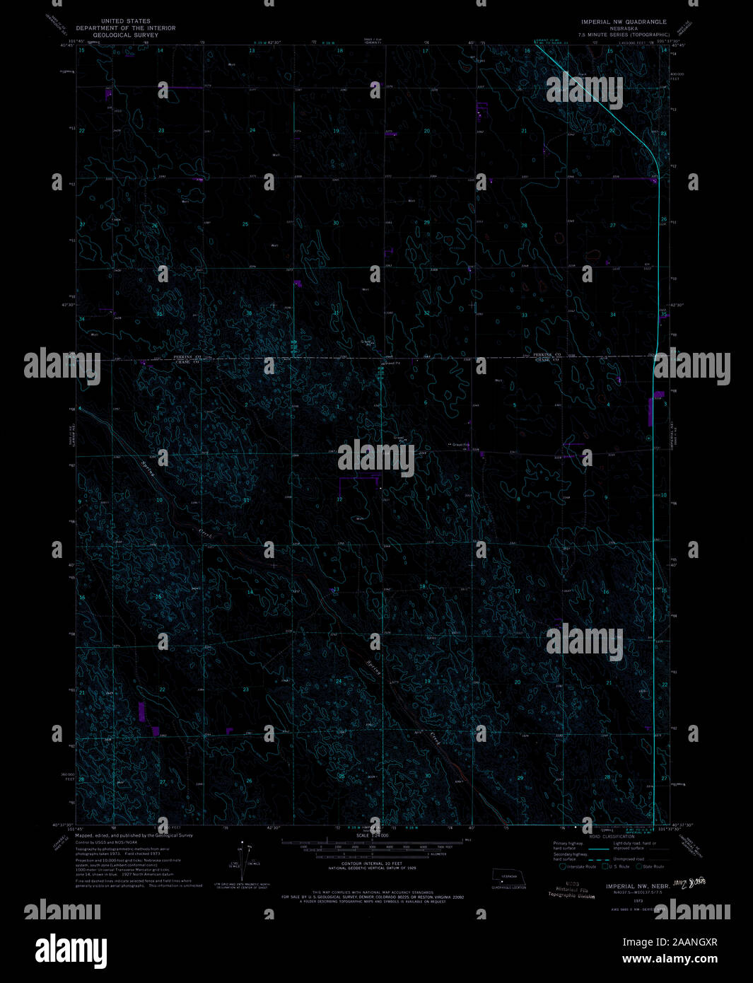 Map of imperial nebraska hi-res stock photography and images - Alamy