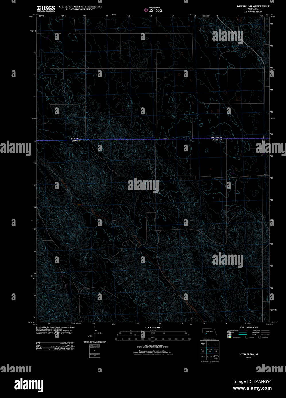 Map of imperial nebraska hi-res stock photography and images - Alamy