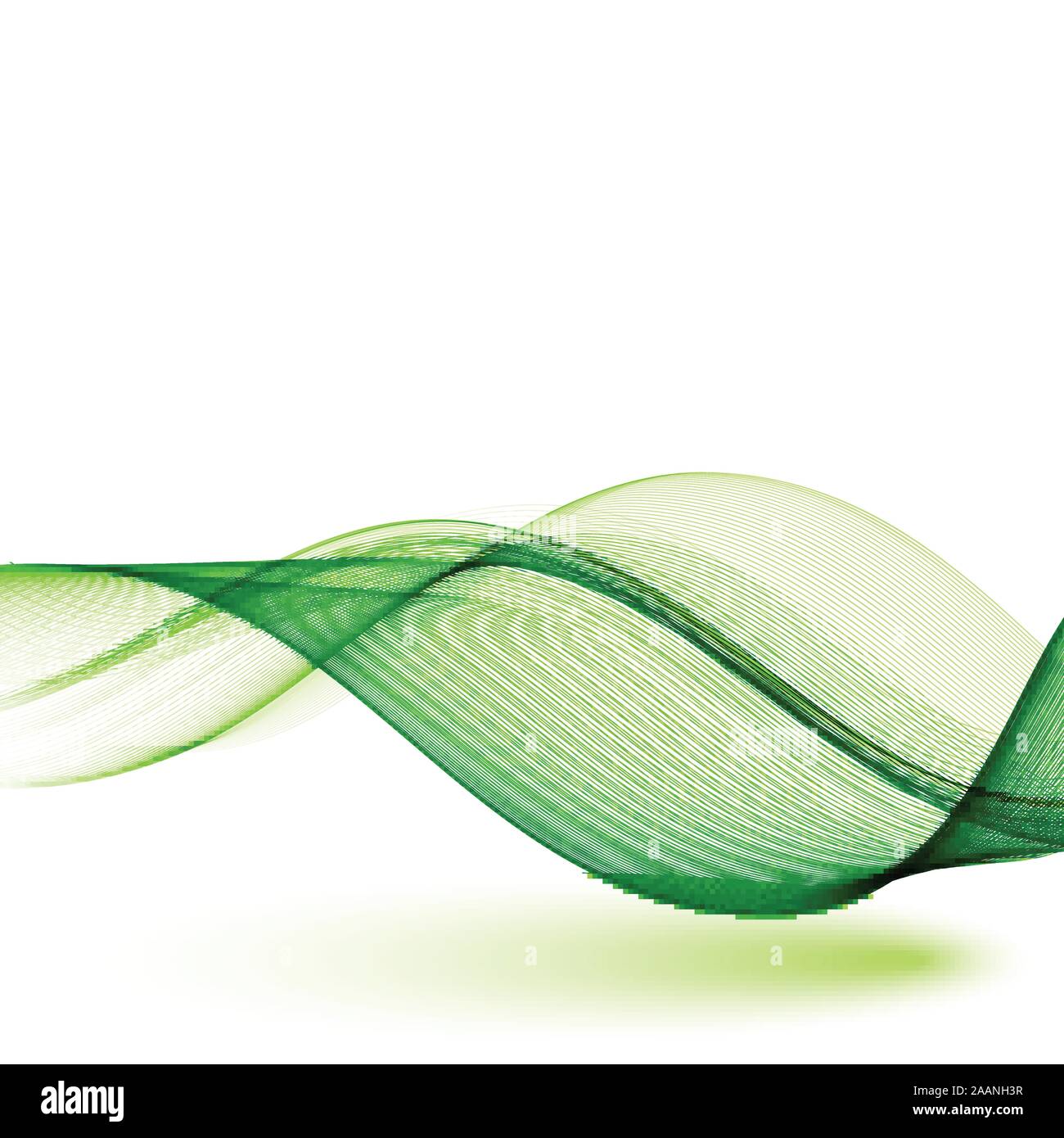 Abstract green wavy lines. Colorful vector background. smoke Stock Vector Image & Art - Alamy