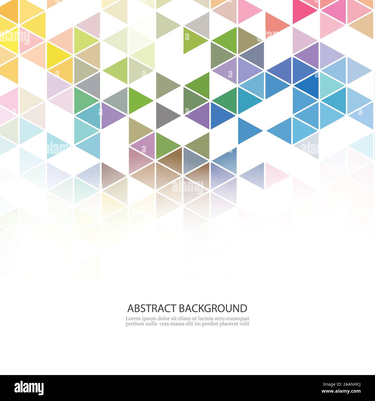 Abstract colorful overlapping geometric strip on white background ...