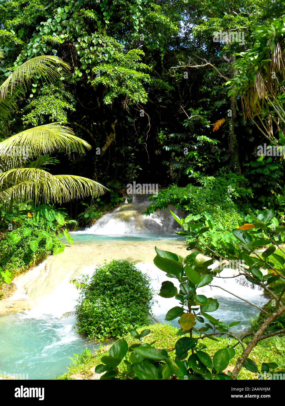 Evergreen Cascades Waterfall in Espiritu Santo Vanuatu Pacific Islands ...