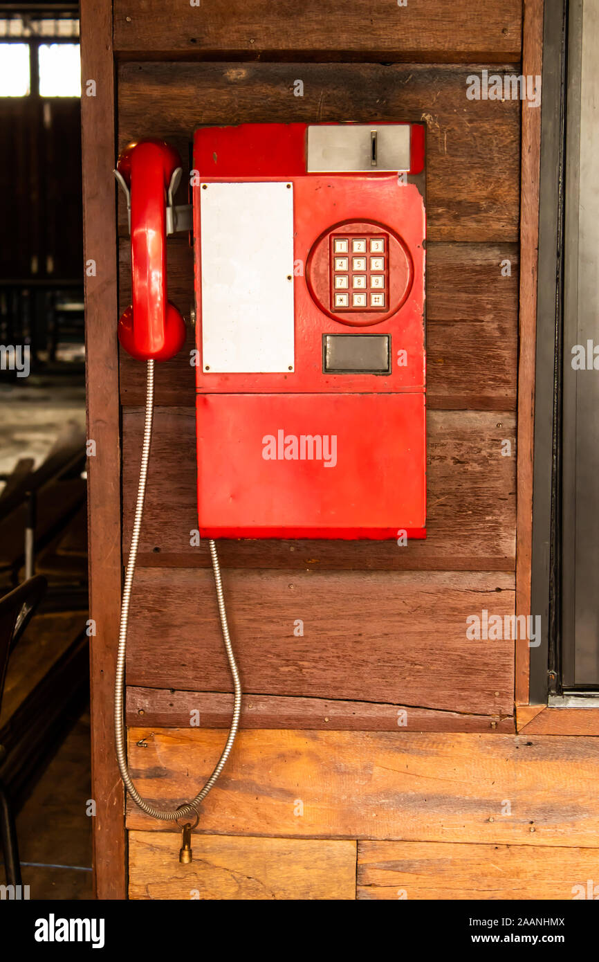 Empty red telephone box hi-res stock photography and images - Alamy