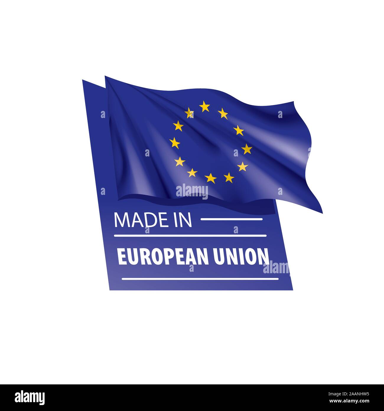 European union flag, vector illustration on a white background Stock ...