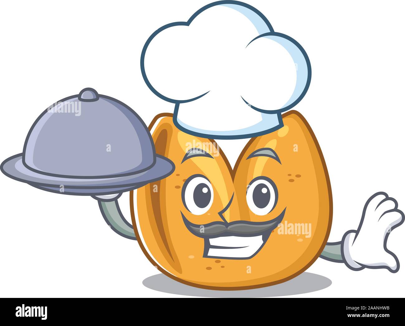 Fortune cookie as a Chef with food cartoon design Stock Vector Image ...