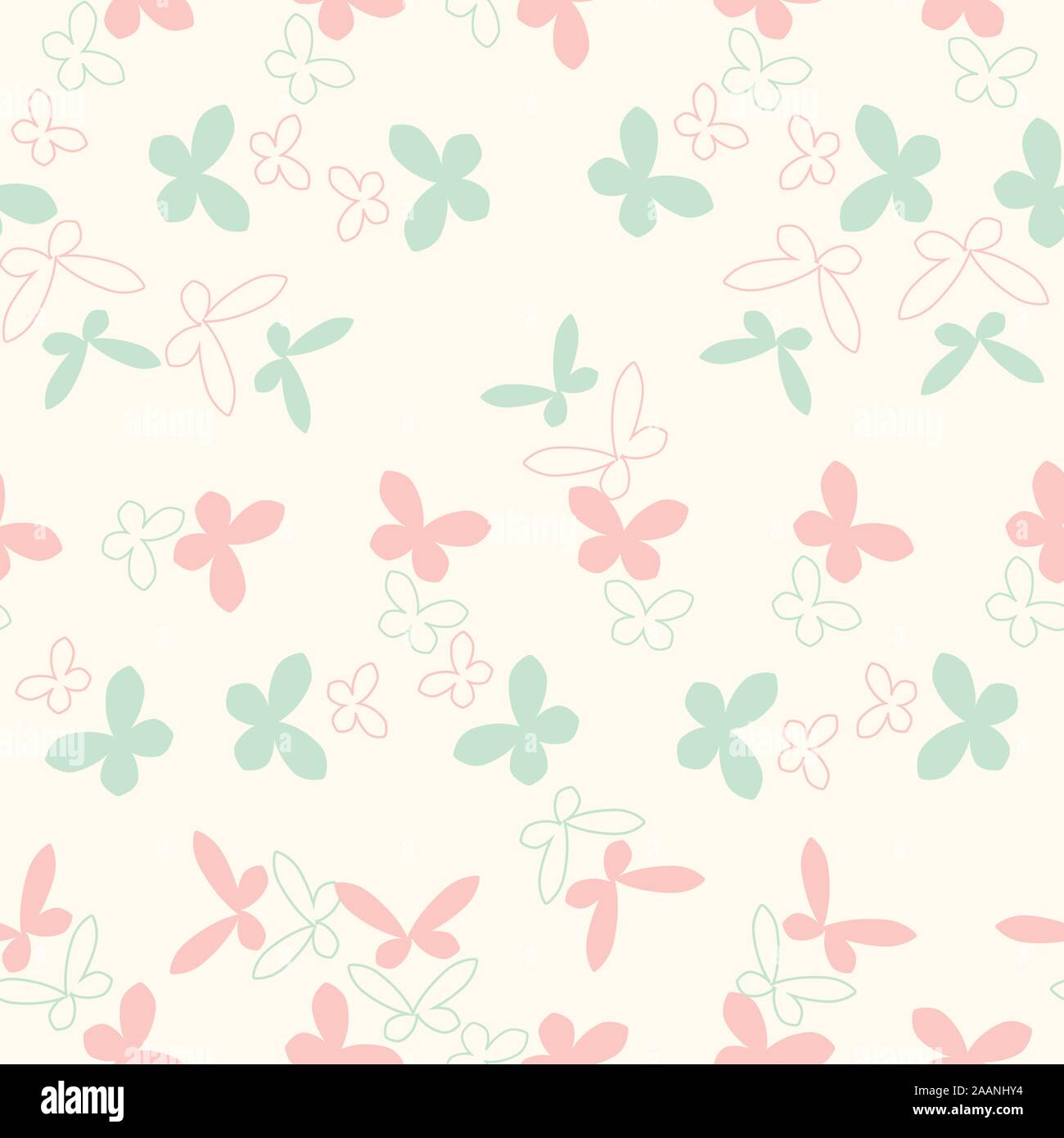 Pastel colors butterflies Stock Vector Images - Alamy