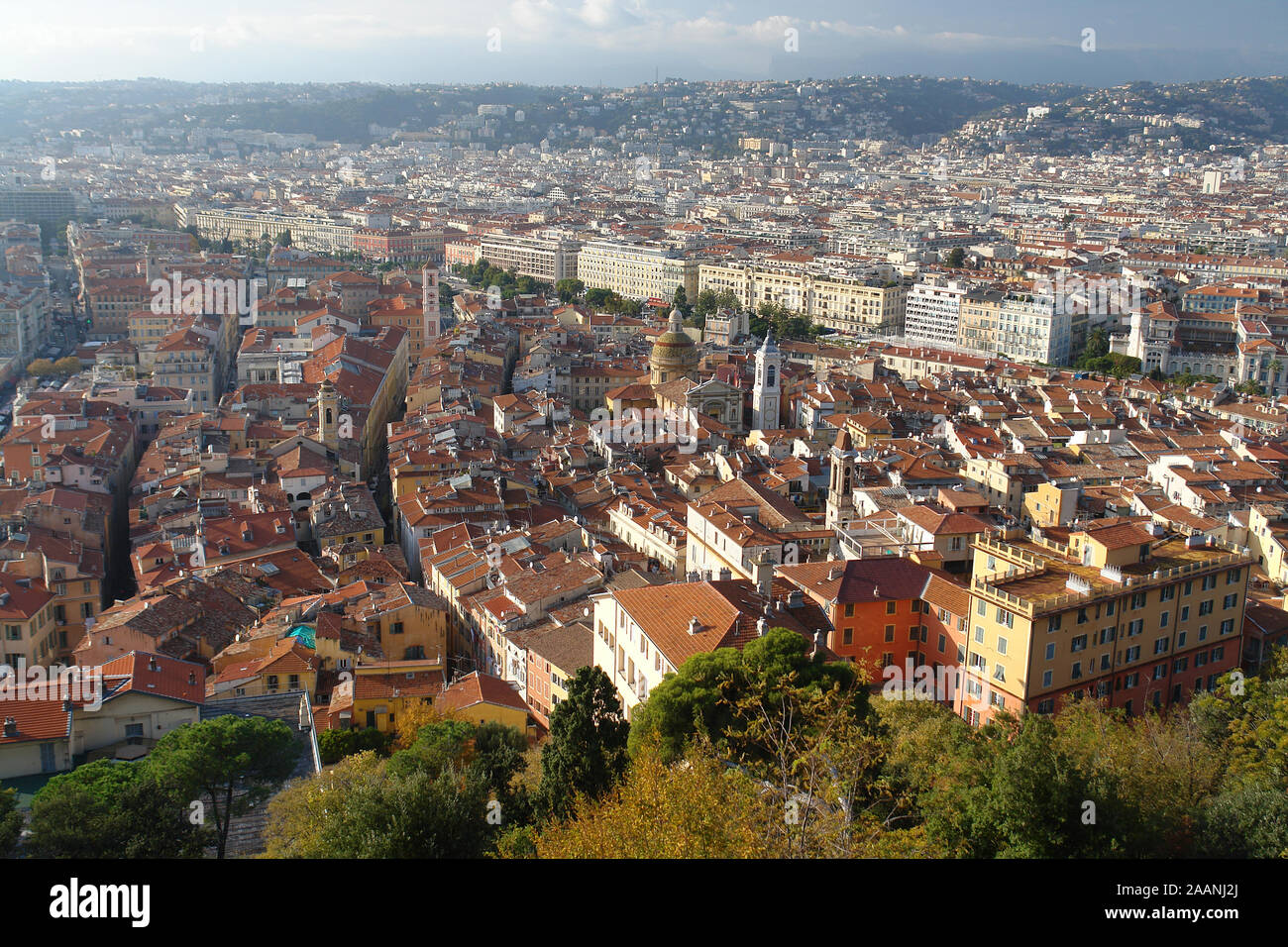 Aerial view from the castle Nice 06 Stock Photo - Alamy