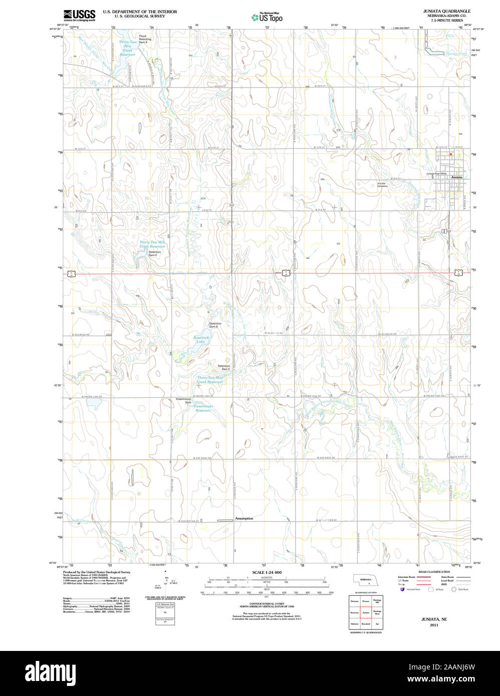 Juniata map hi-res stock photography and images - Alamy