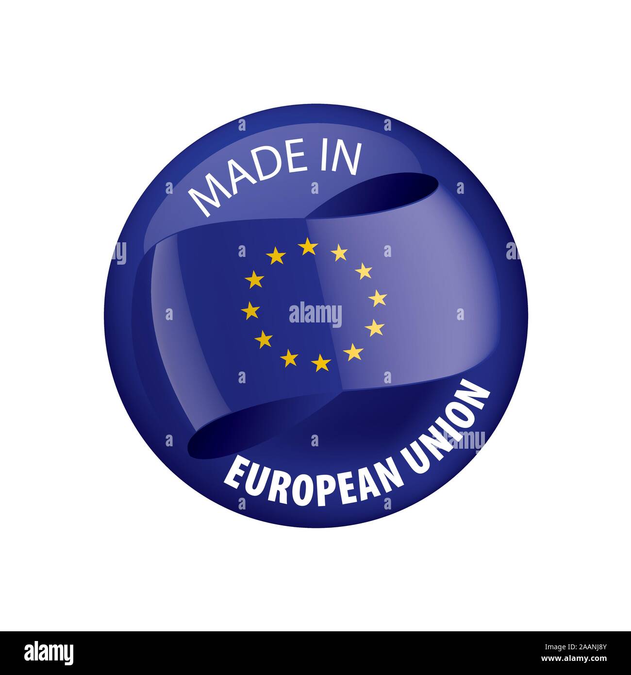 European union flag, vector illustration on a white background Stock ...