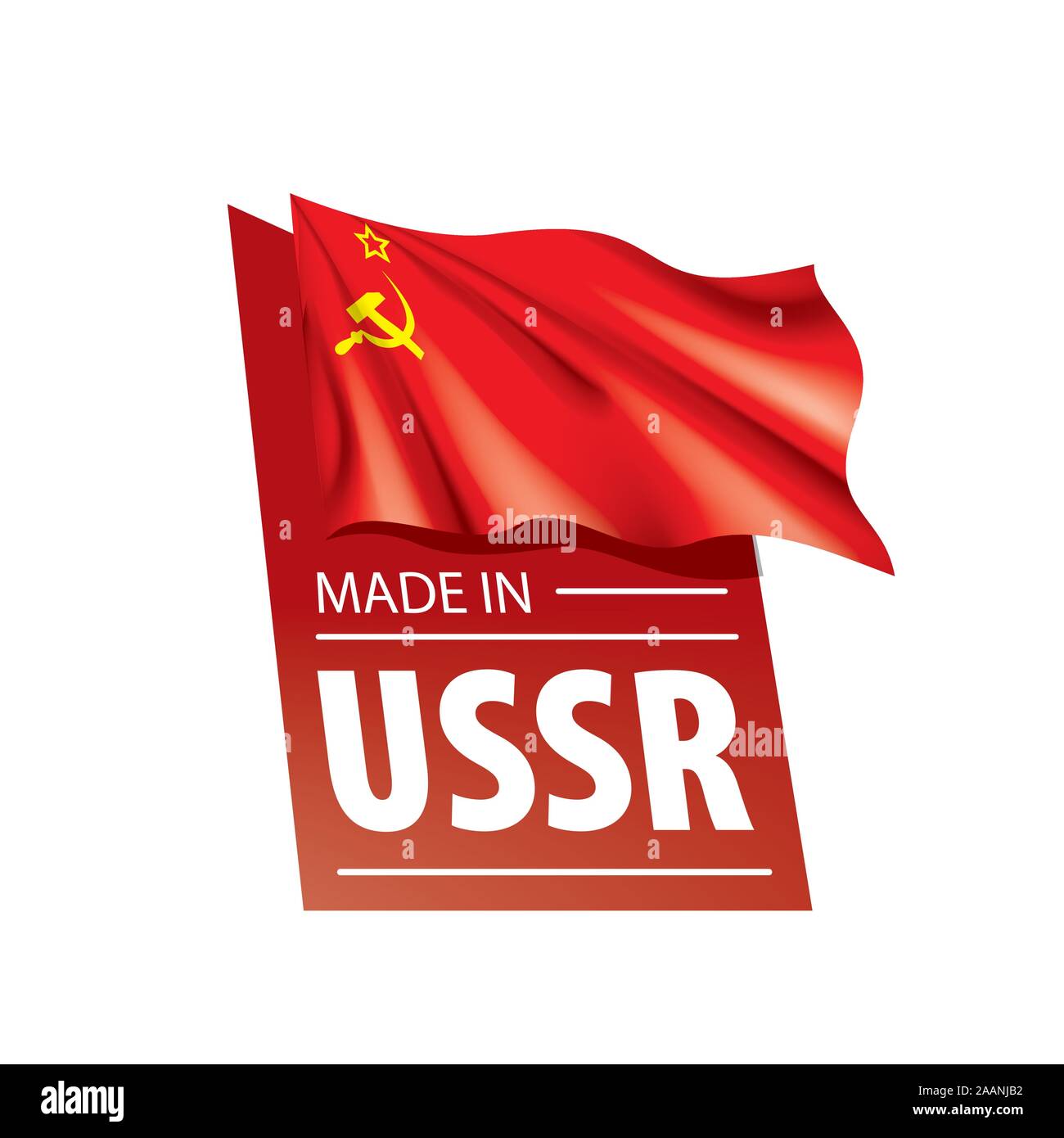The red flag of the USSR. Vector illustration on white background Stock ...