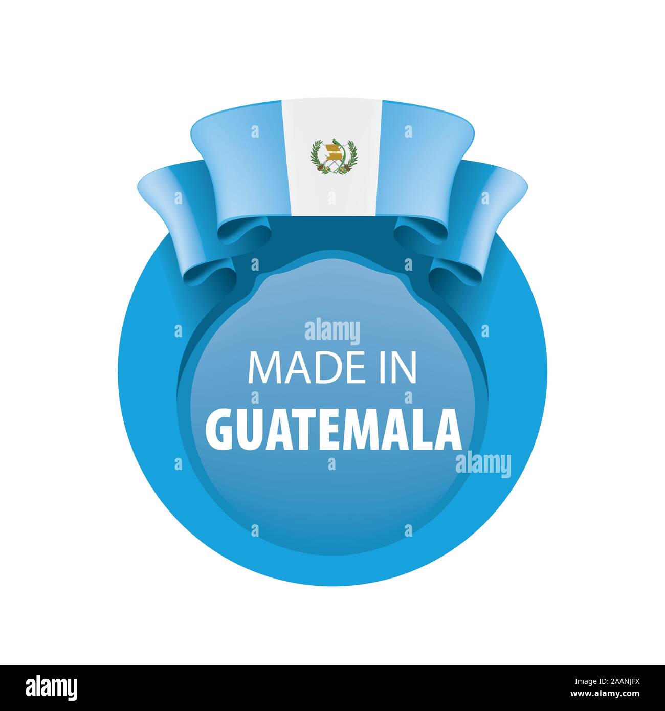 Guatemala flag, vector illustration on a white background Stock Vector ...