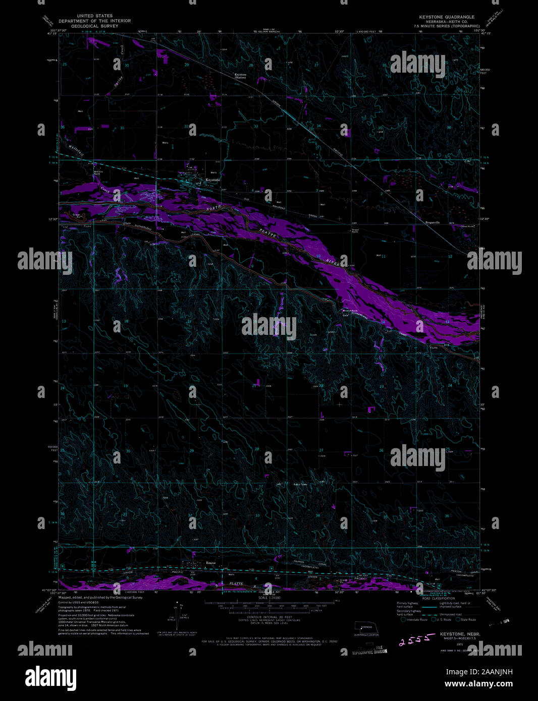 Keystone nebraska map hi-res stock photography and images - Alamy