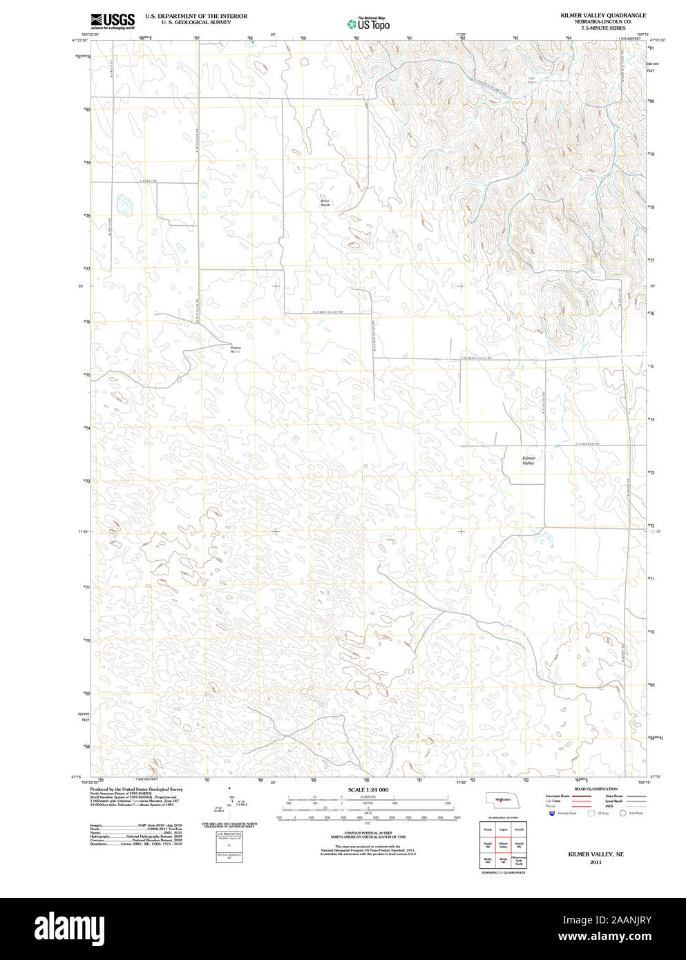 Nebraska valley map hi-res stock photography and images - Alamy