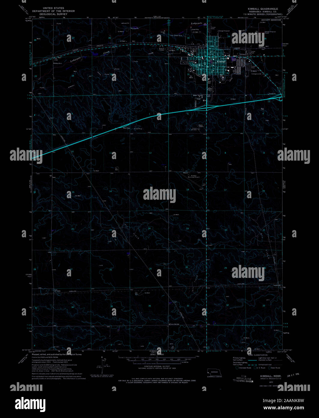 Kimball nebraska map hi-res stock photography and images - Alamy
