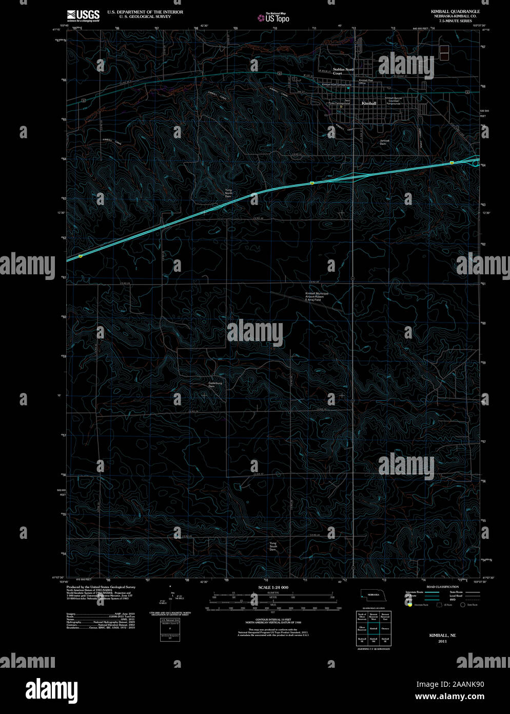 Kimball nebraska map hi-res stock photography and images - Alamy