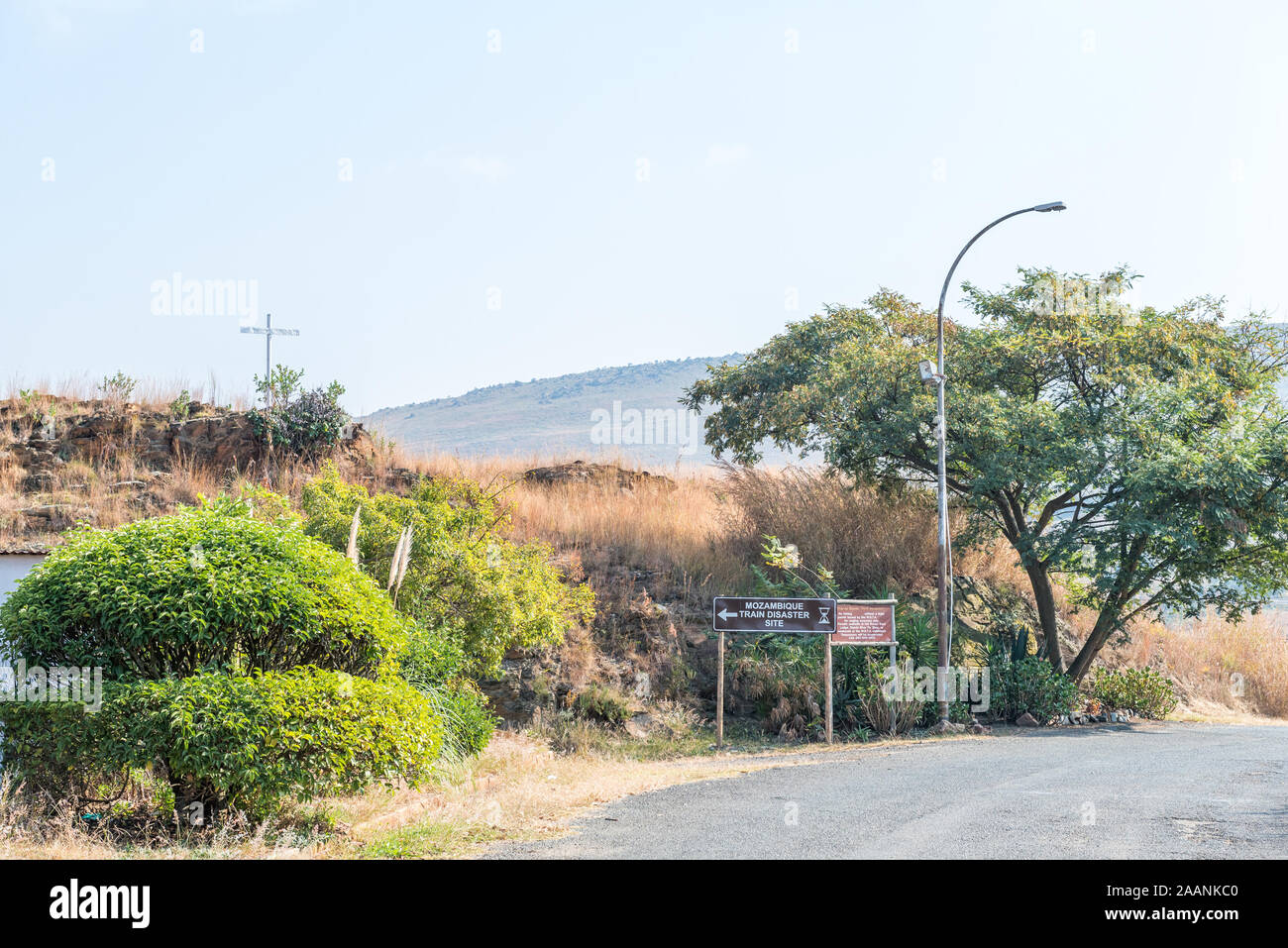 WATERVAL BOVEN, SOUTH AFRICA - MAY 22, 2019: Turn-off to the Mozambique ...
