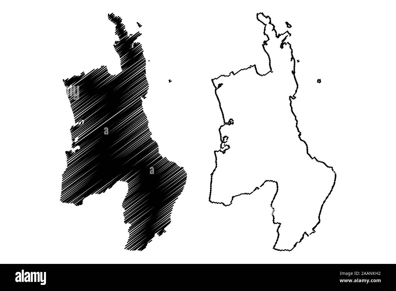 Waikato Region (Regions of New Zealand, North Island) map vector ...