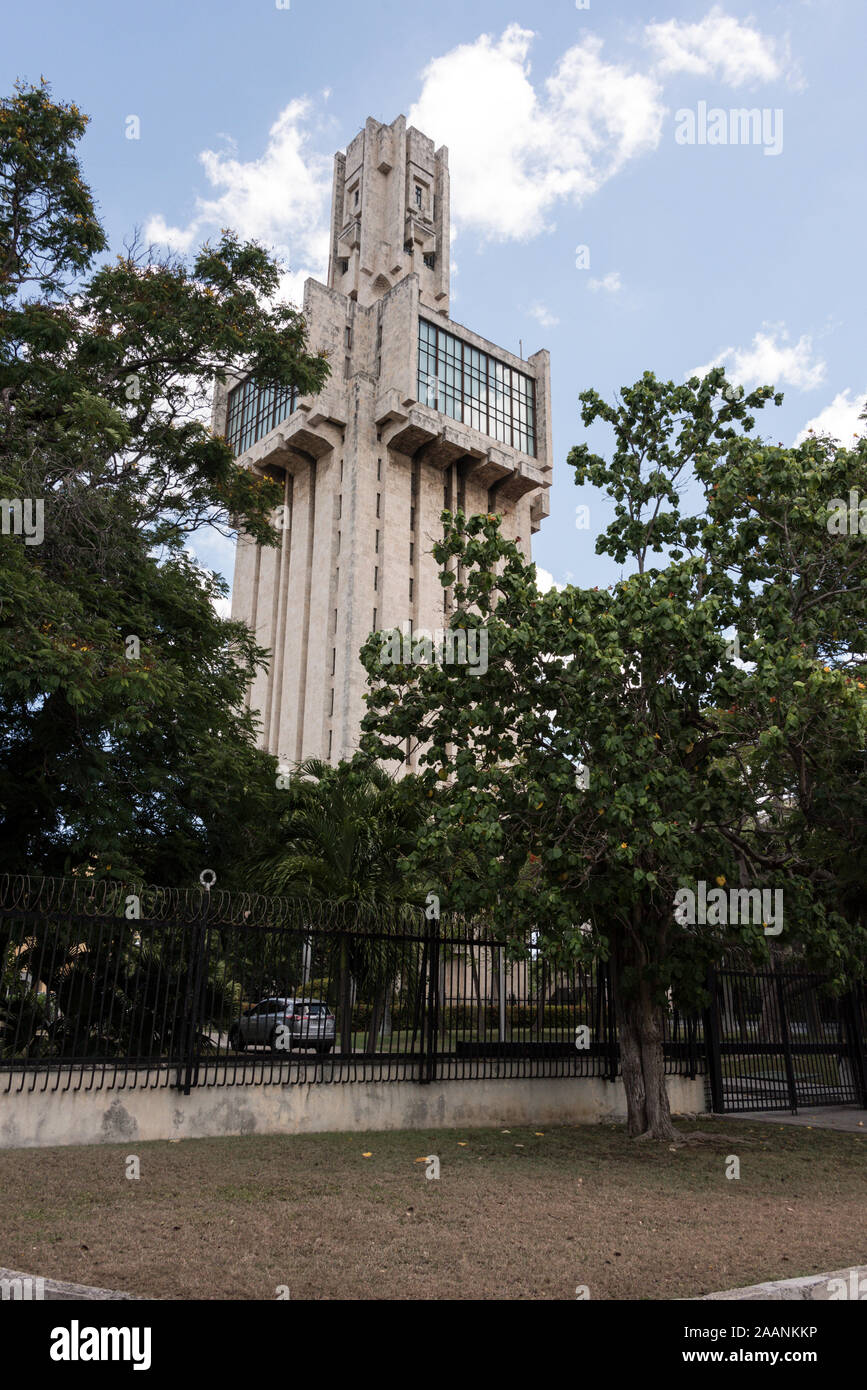 Russian Embassy with its tall concrete tower dominating the skyline at ...