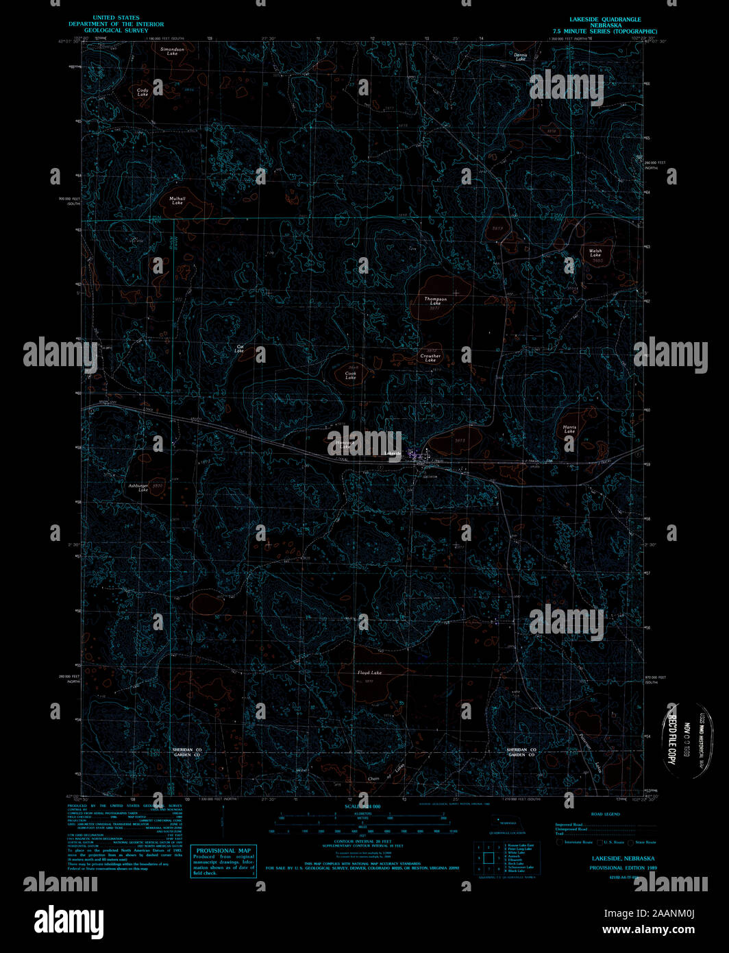 Map of lakeside nebraska hi-res stock photography and images - Alamy