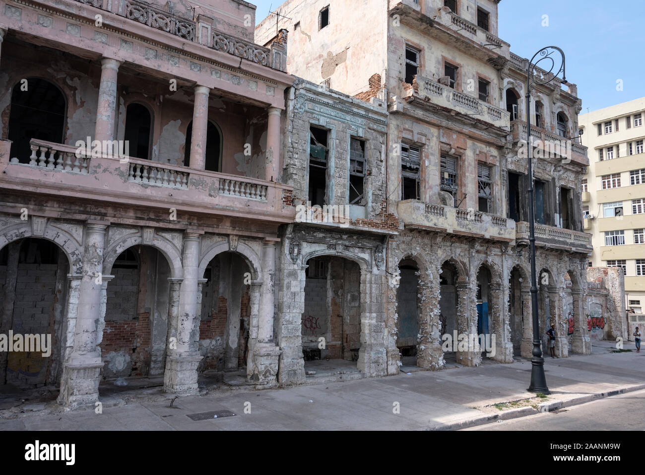(Cuba) Havana’s older architecture has a mix of different architectural ...