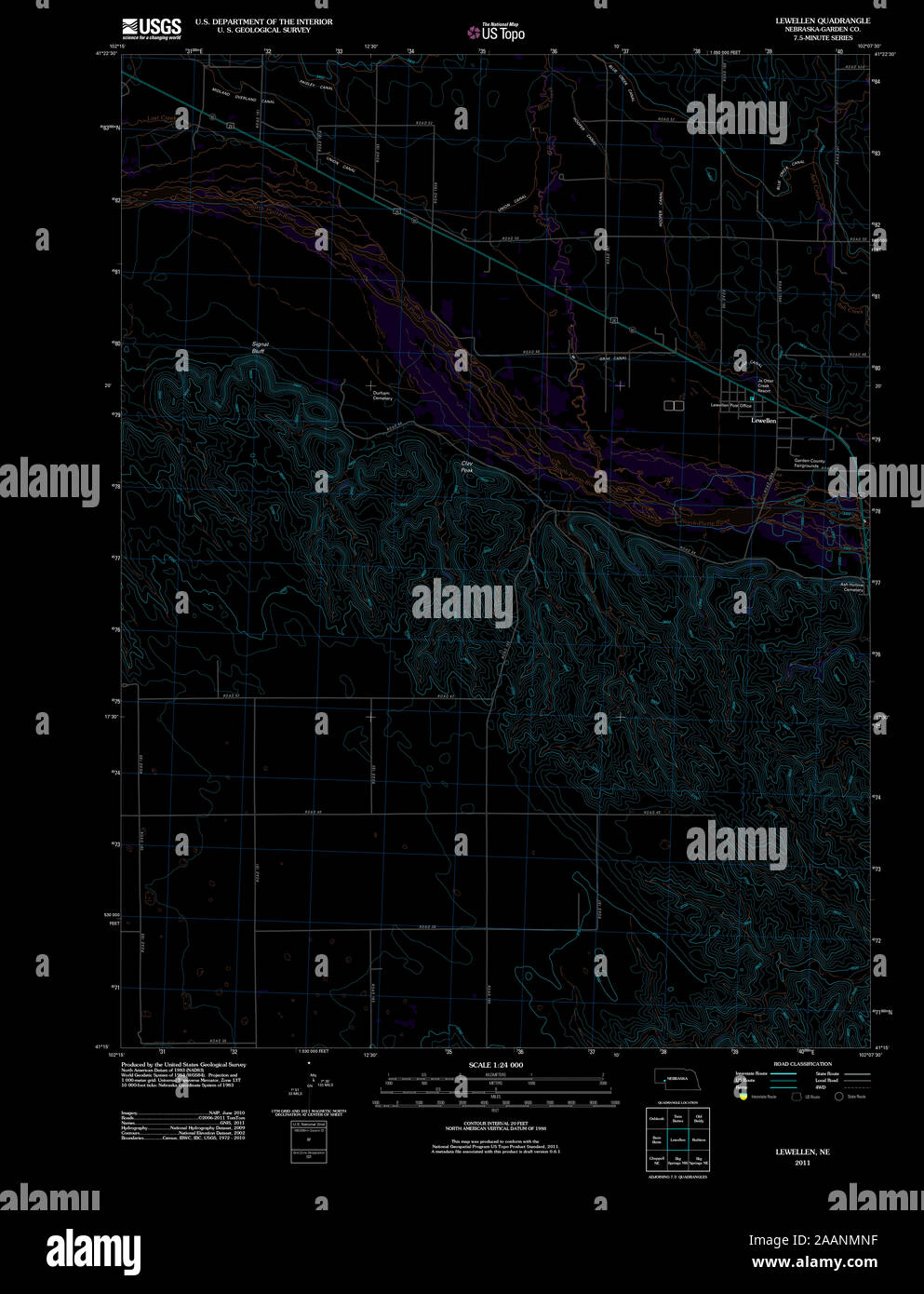 Lewellen nebraska map hi-res stock photography and images - Alamy