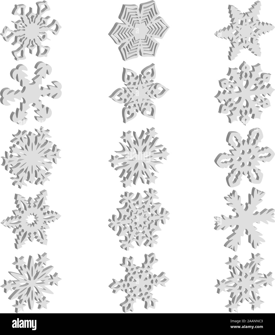 Set snowflakes icons on white background, vector illustration Stock Vector Image & Art - Alamy