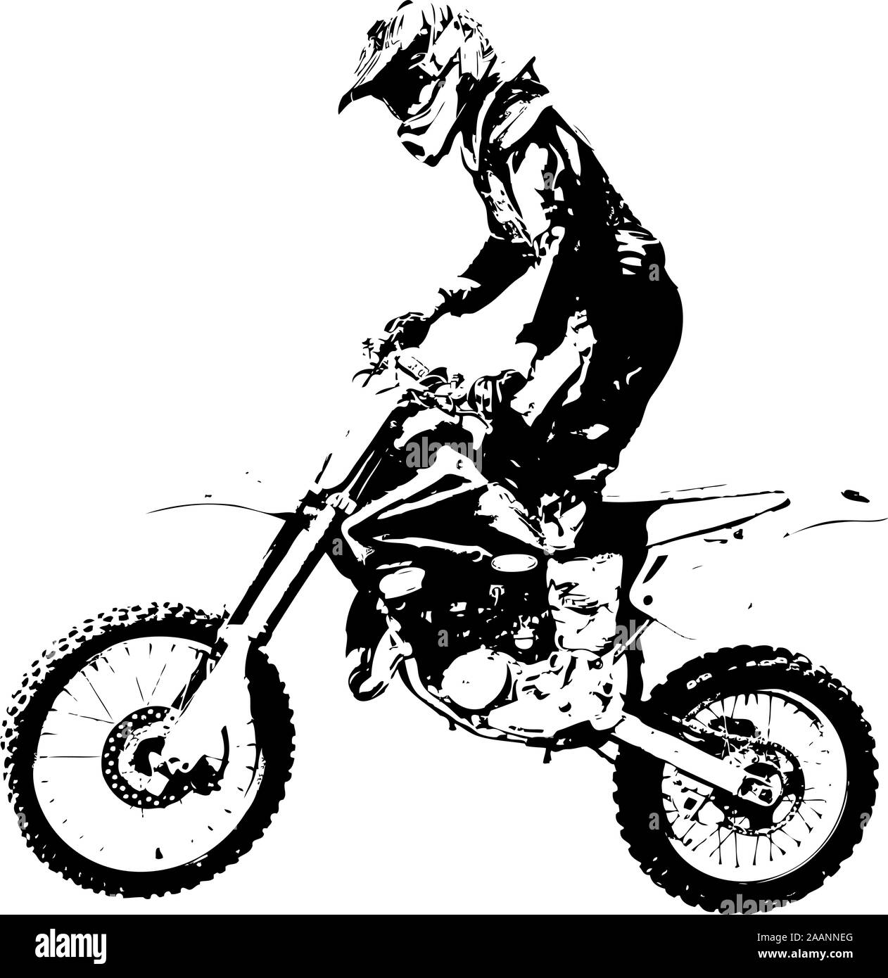 The Rider participates motocross championship. Vector illustration ...