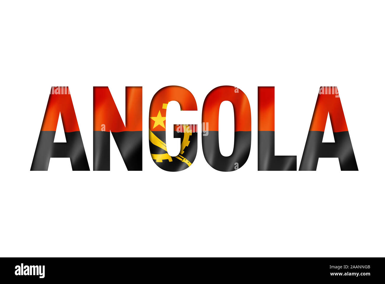 angolan flag text font. angola symbol background Stock Photo - Alamy