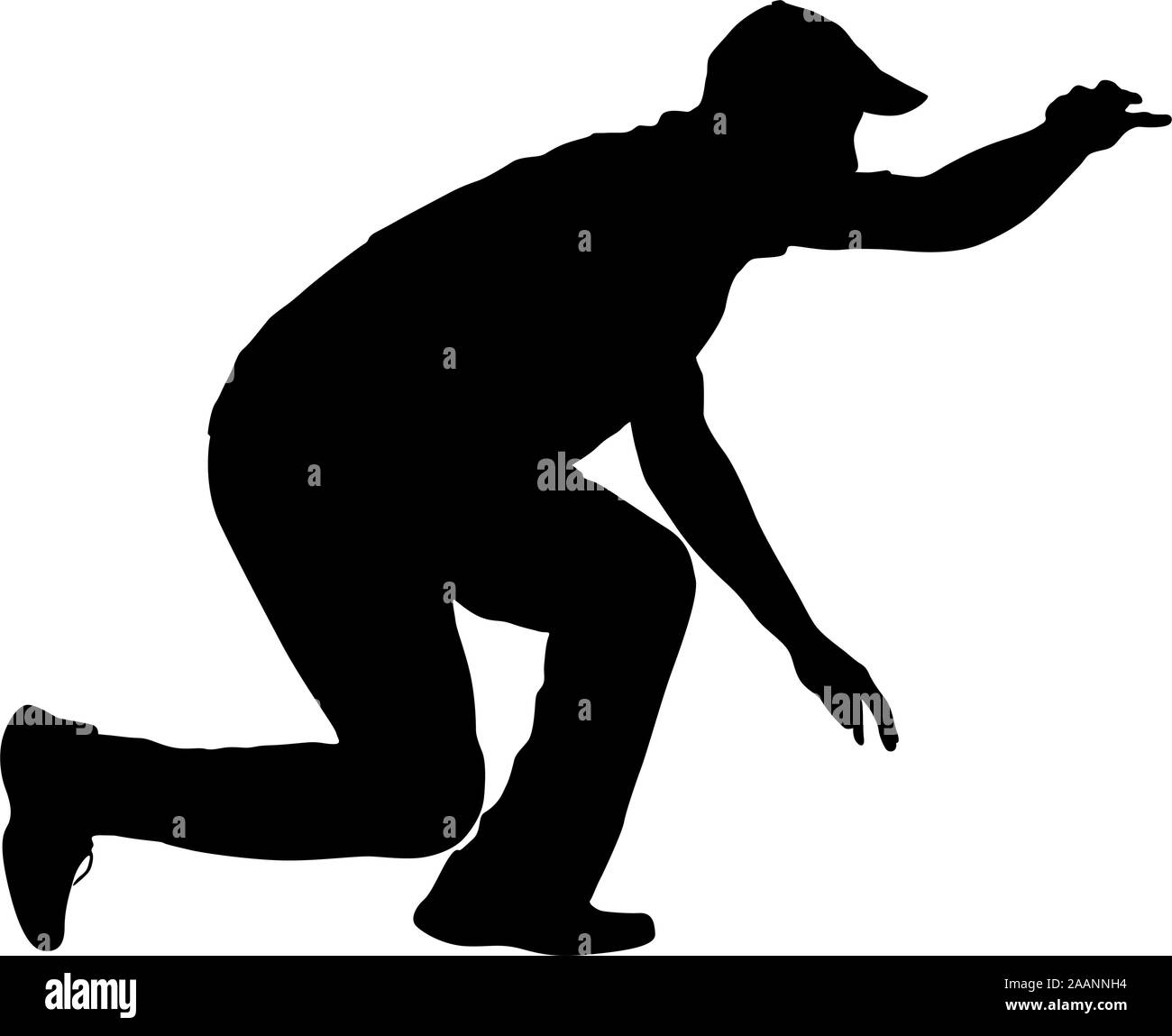 Crawling Person Silhouette