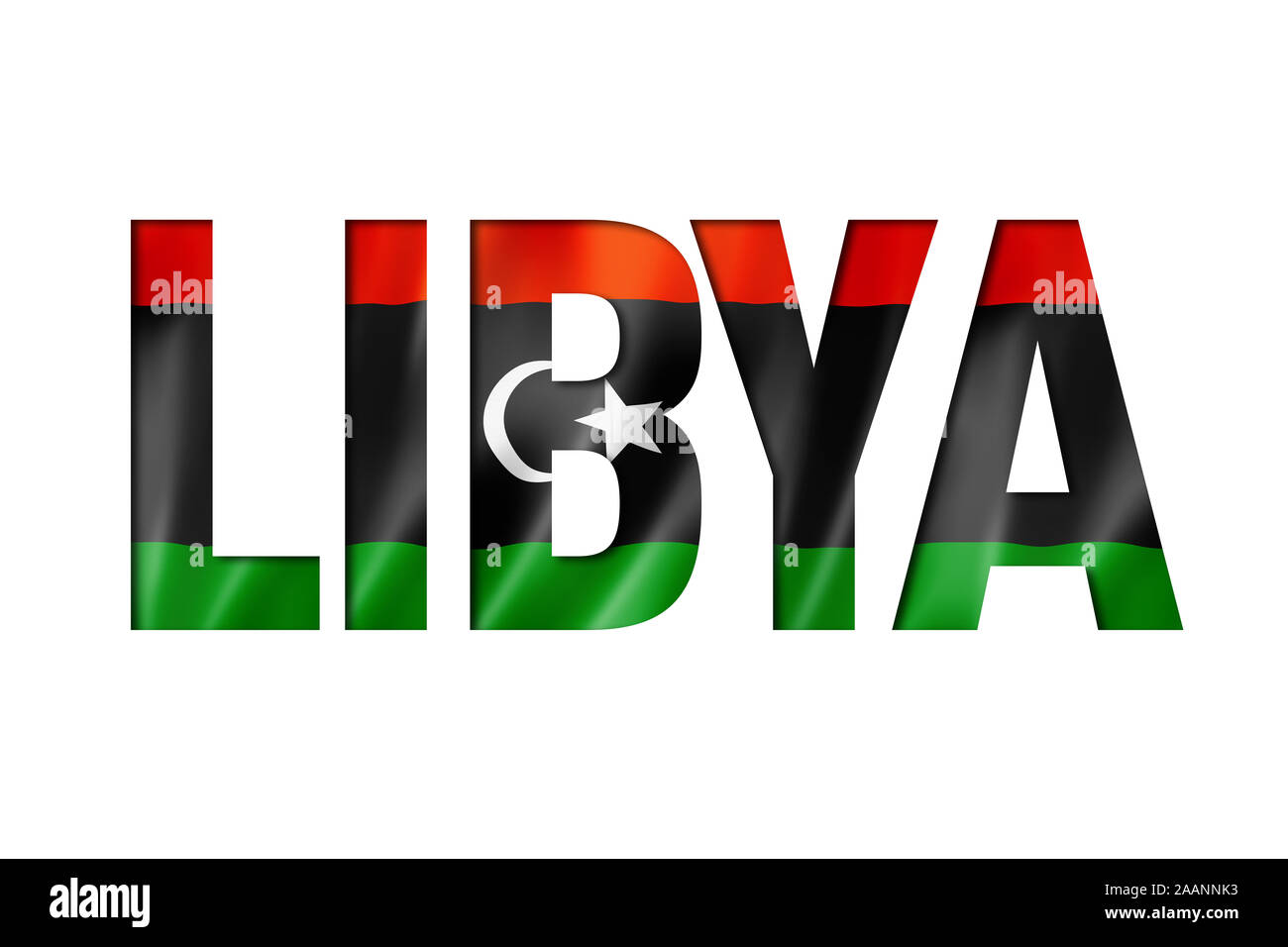 libyan flag text font. libya symbol background Stock Photo - Alamy