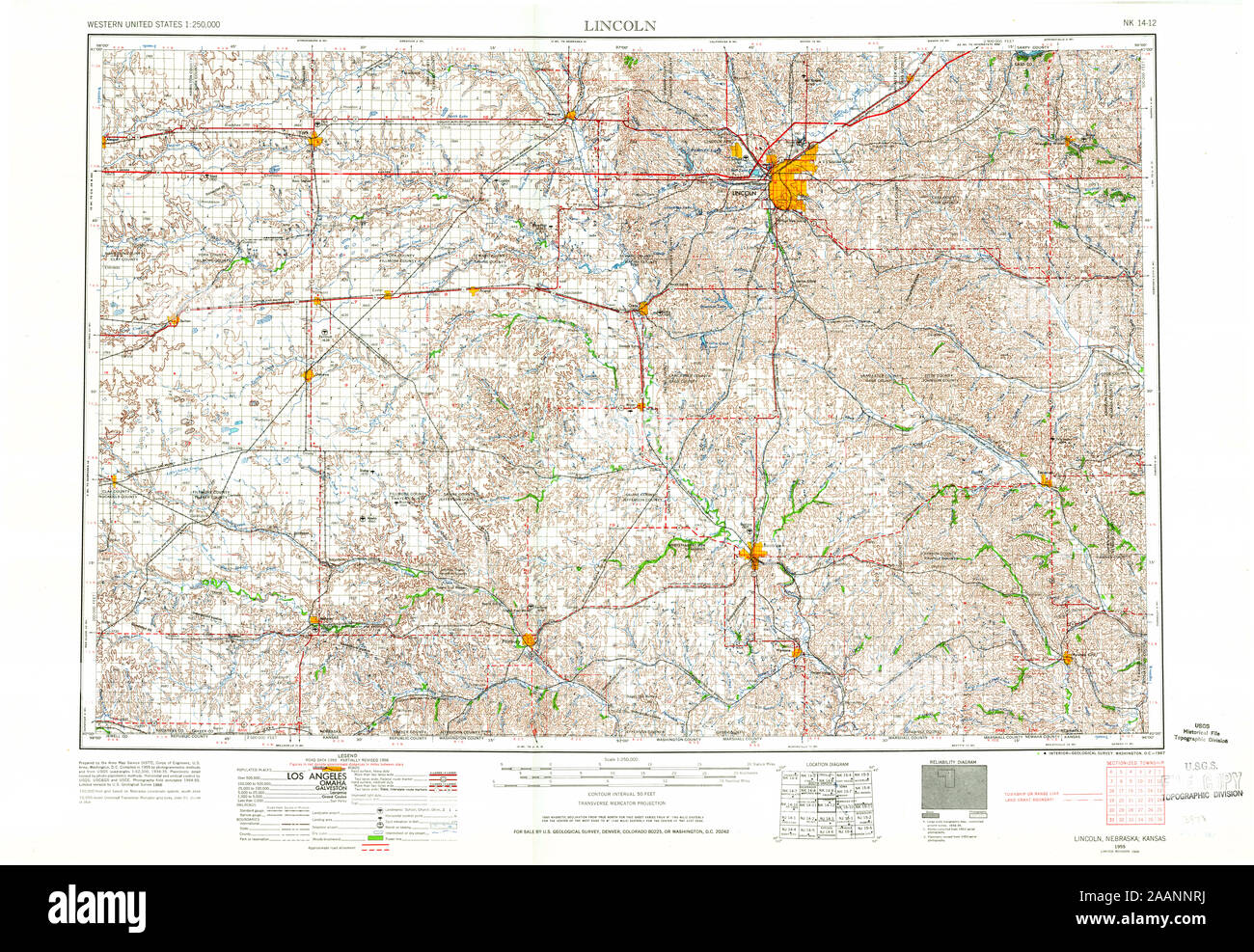 Lincoln ne map Cut Out Stock Images & Pictures - Alamy