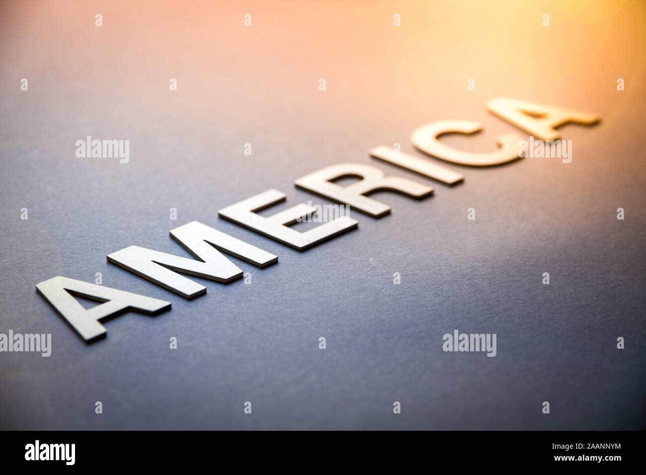 Word America written with white solid letters on a board Stock Photo ...