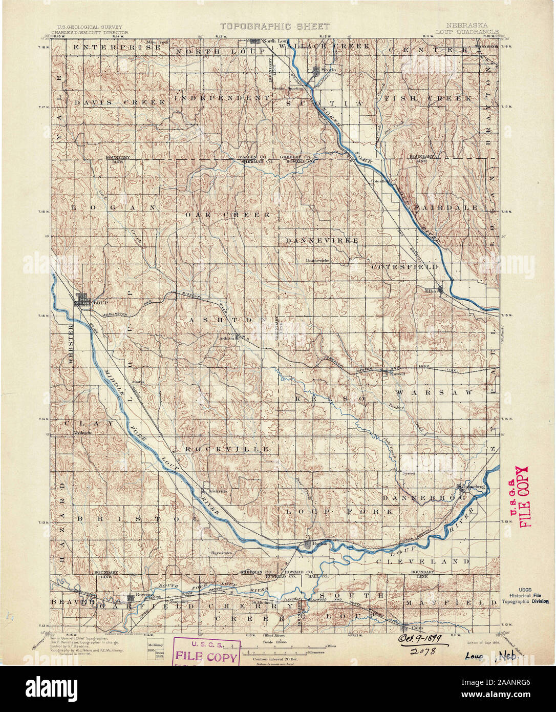 Map of loup nebraska hi-res stock photography and images - Alamy