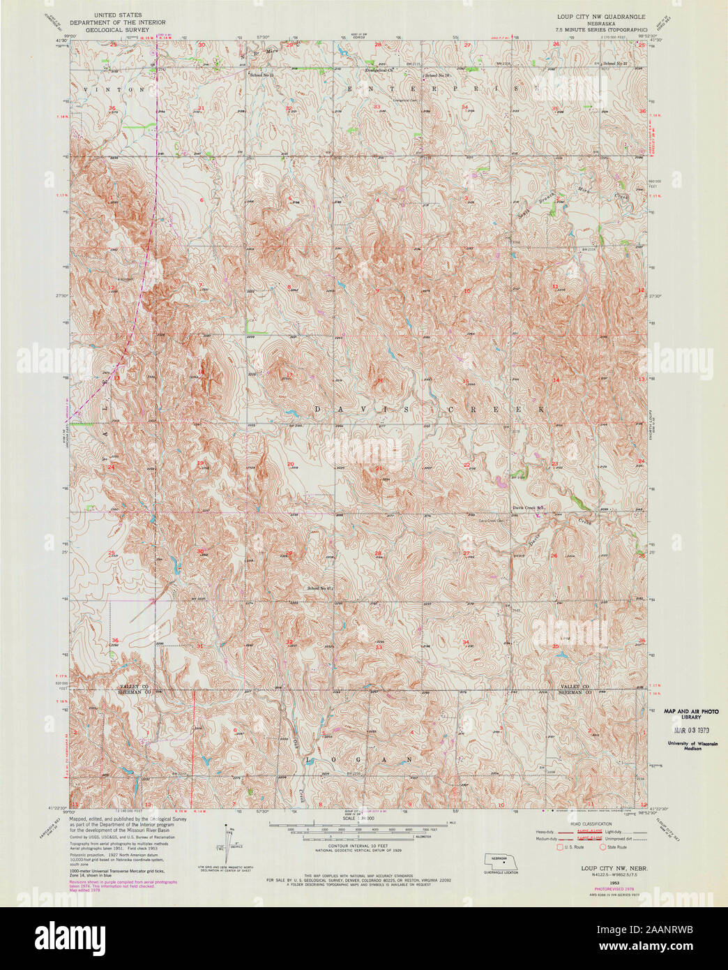 Map of loup nebraska hi-res stock photography and images - Alamy