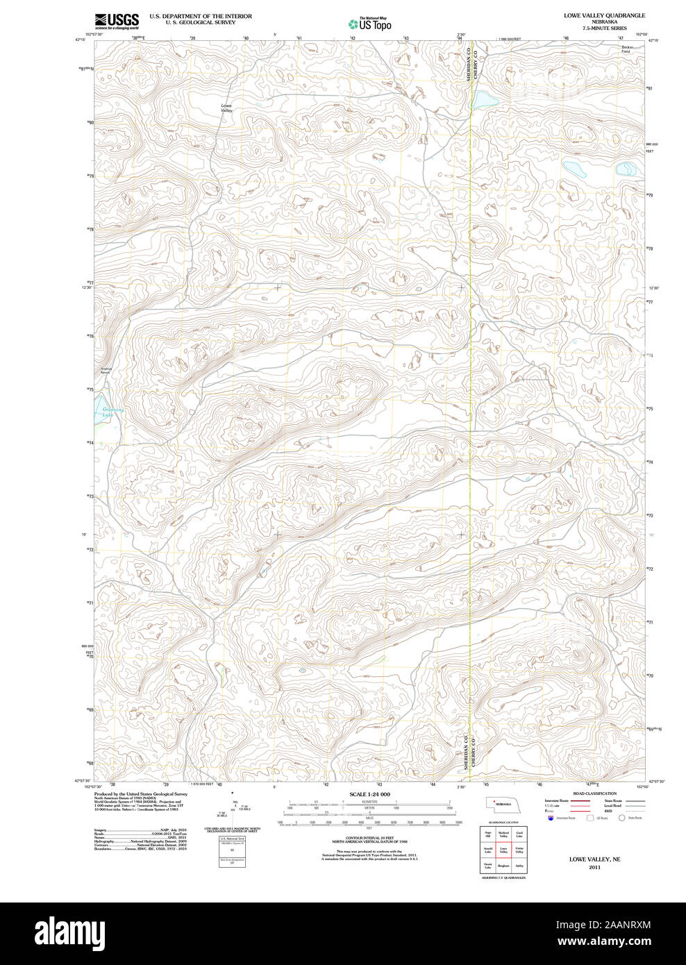 Nebraska valley map hi-res stock photography and images - Alamy