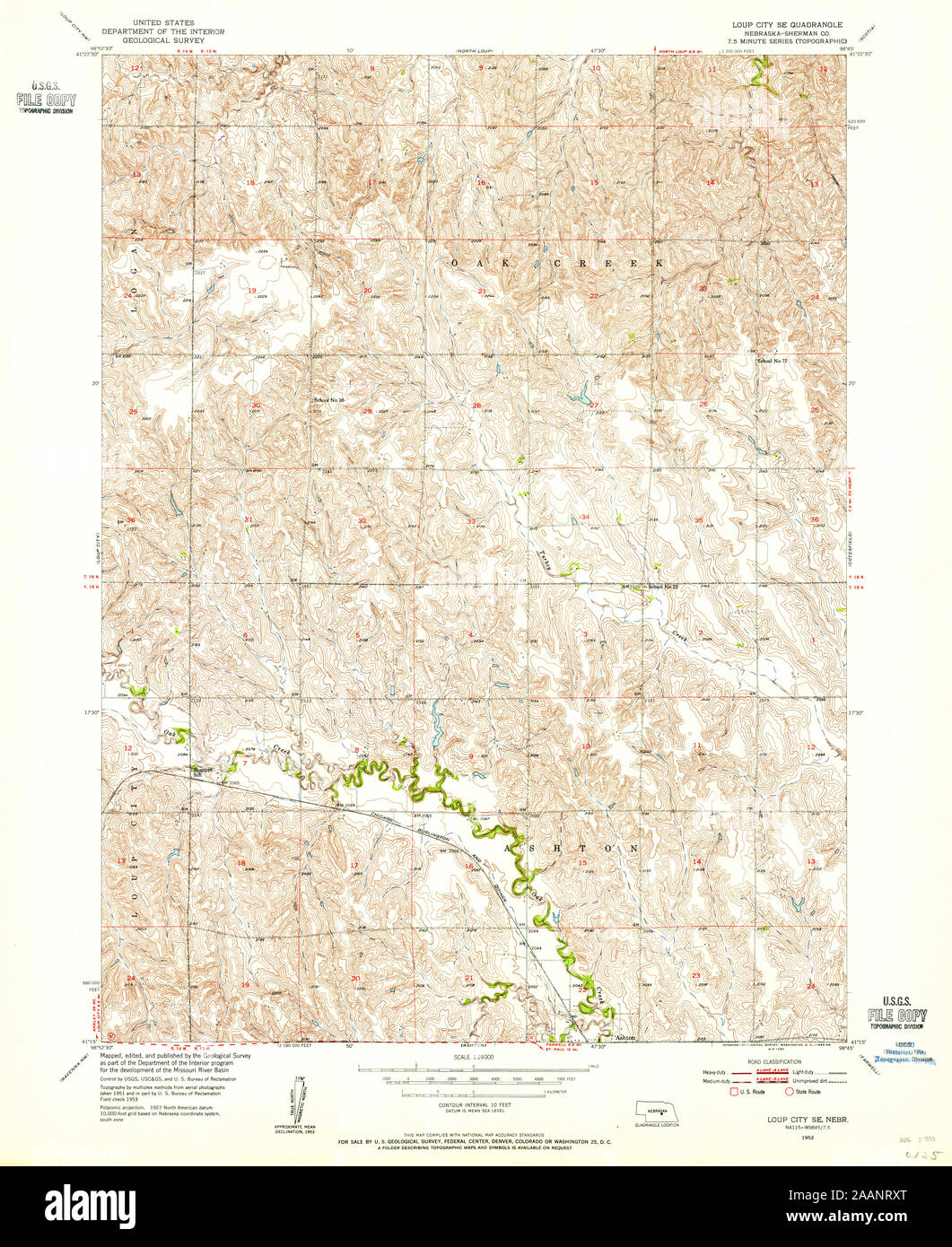 Map of loup nebraska hi-res stock photography and images - Alamy