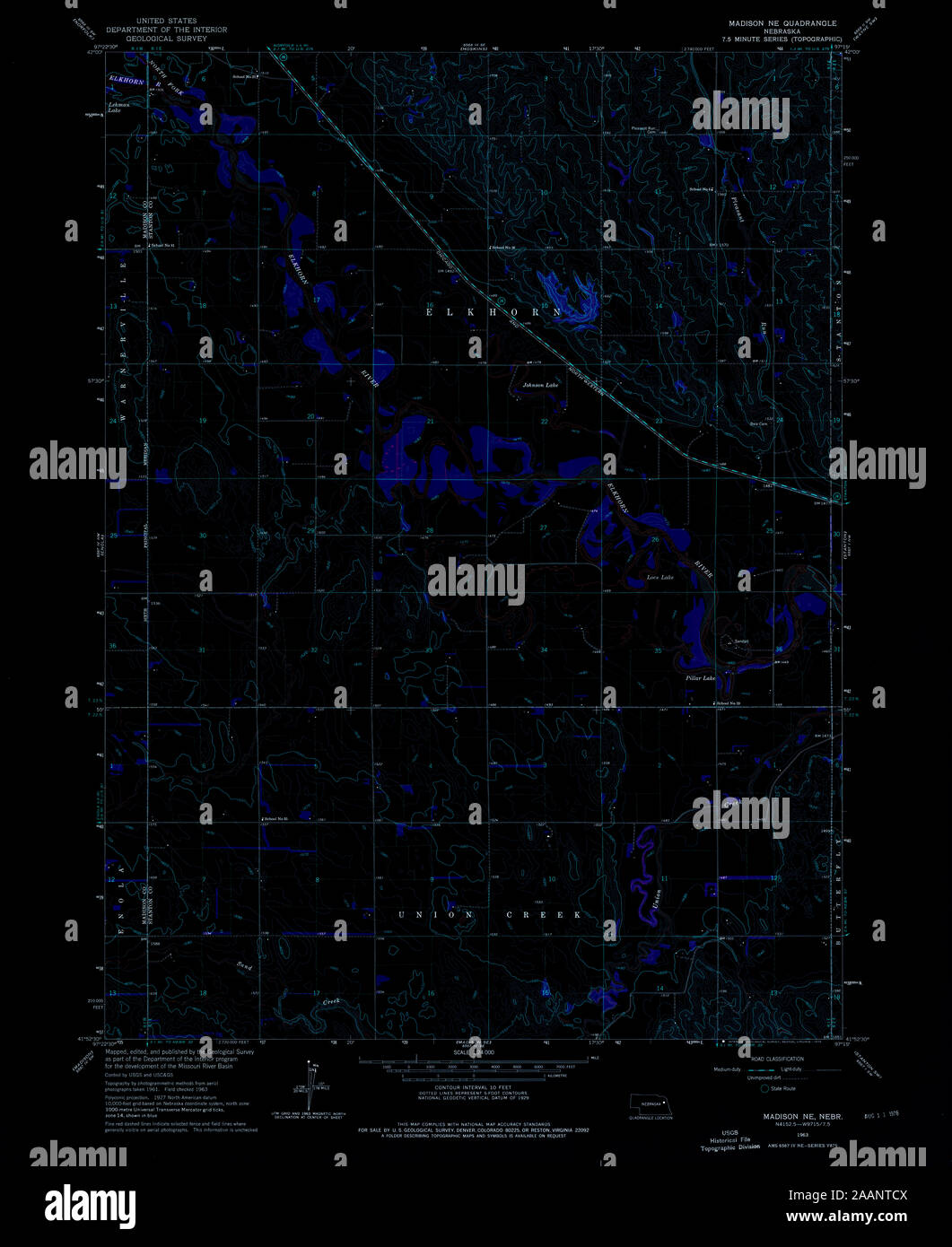 Madison nebraska map hi-res stock photography and images - Alamy